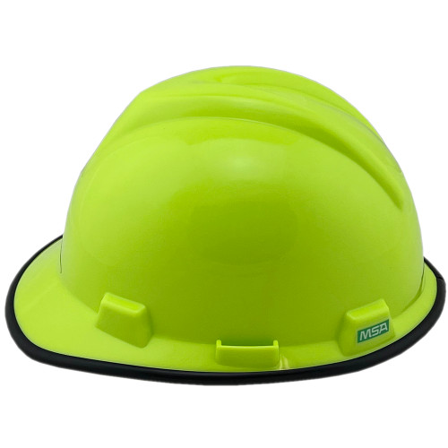 MSA Cap Style Large Jumbo Hard Hats with Fas-Trac Suspensions Hi Viz Yellow