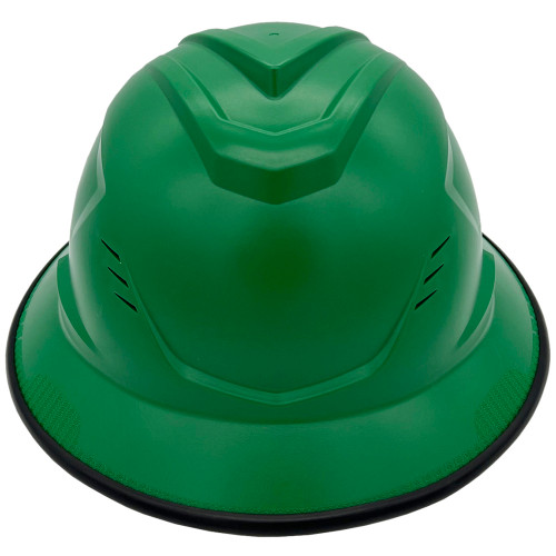 MSA Full Brim C1 Vented Hard Hats with 4 Point Ratchet Suspensions Green