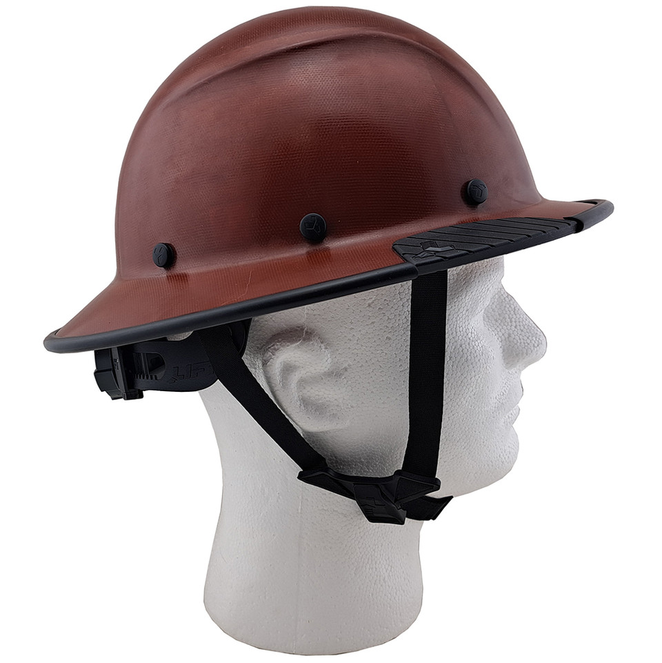 DAX Fiberglass Composite Hard Hat - Full Brim with Chin Strap