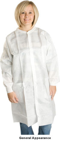 Polypropylene Lab Coats 1.25 oz No Pockets