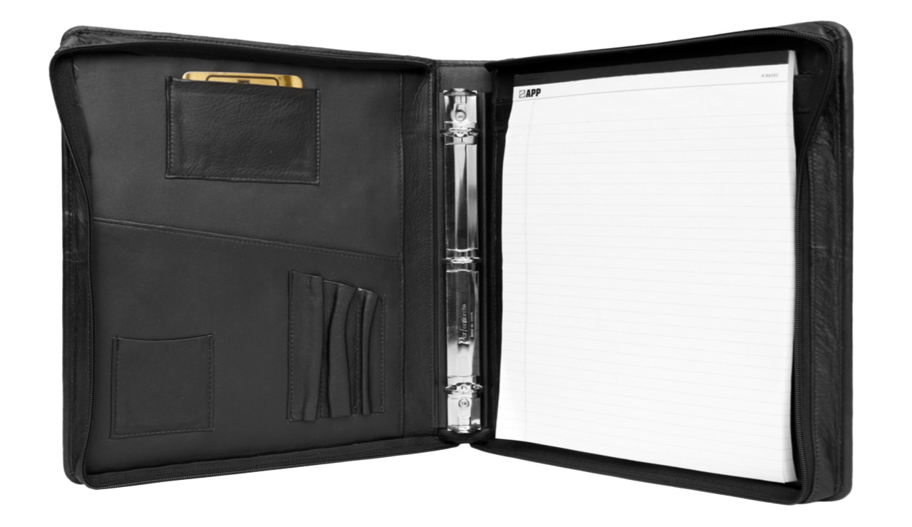 Ashlin® DESIGNER | HAMPTON Zippered 3-ring binder with 1 inch ring ...