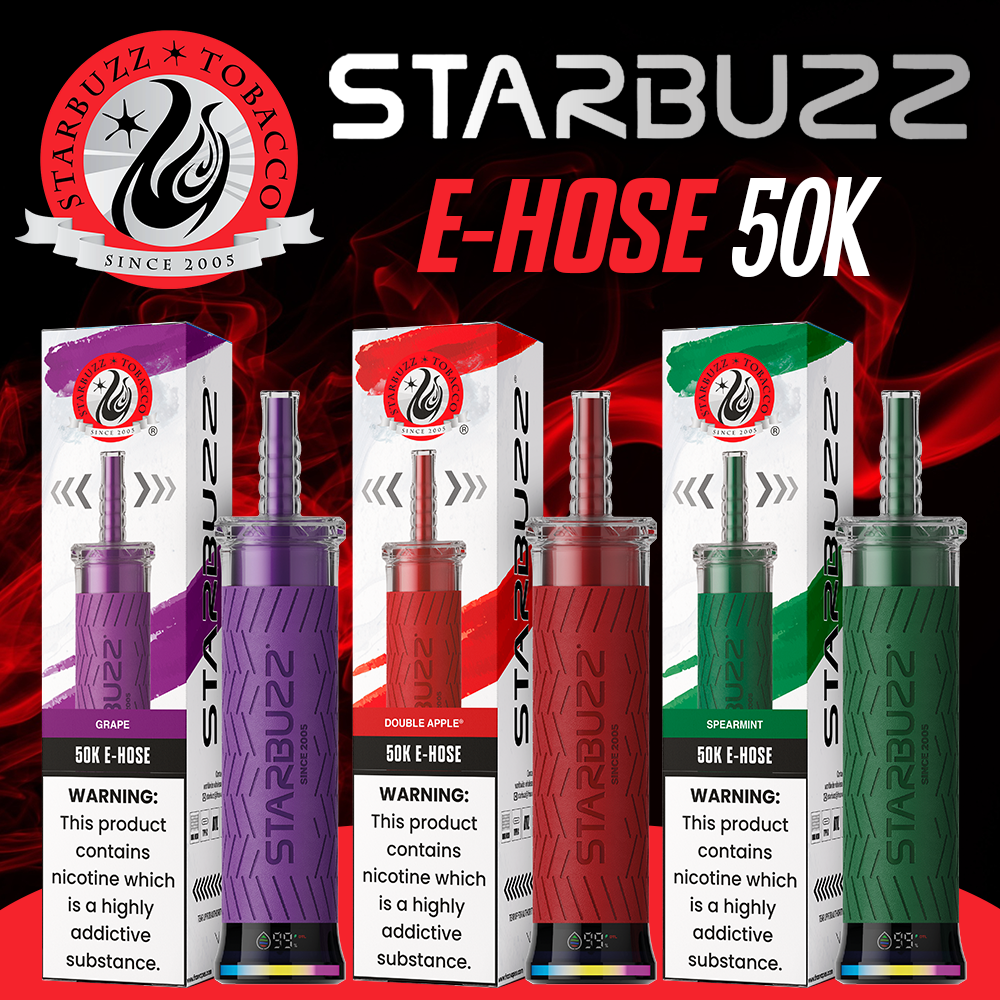 STARBUZZ EHOSE 50,000 PUFFS DISPOSABLE VAPE – 40ML HIGH CAPACITY | SHOP ...