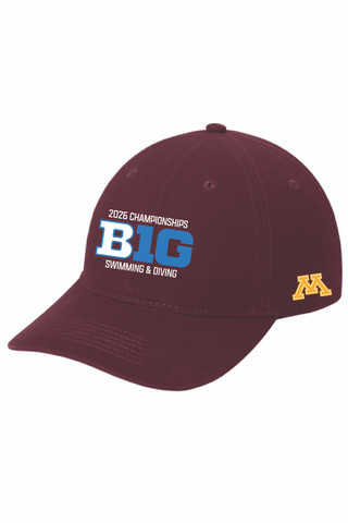 2026 Minnesota Men's B1G Twill Hat (Maroon) - Simply Swimming