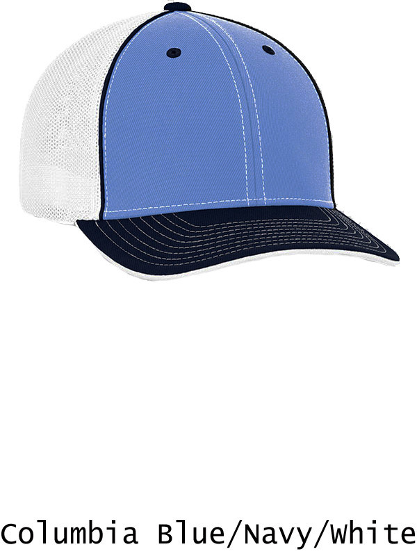 Tri-Color Trucker Mesh Moisture Control Baseball Cap - All Sports Uniforms