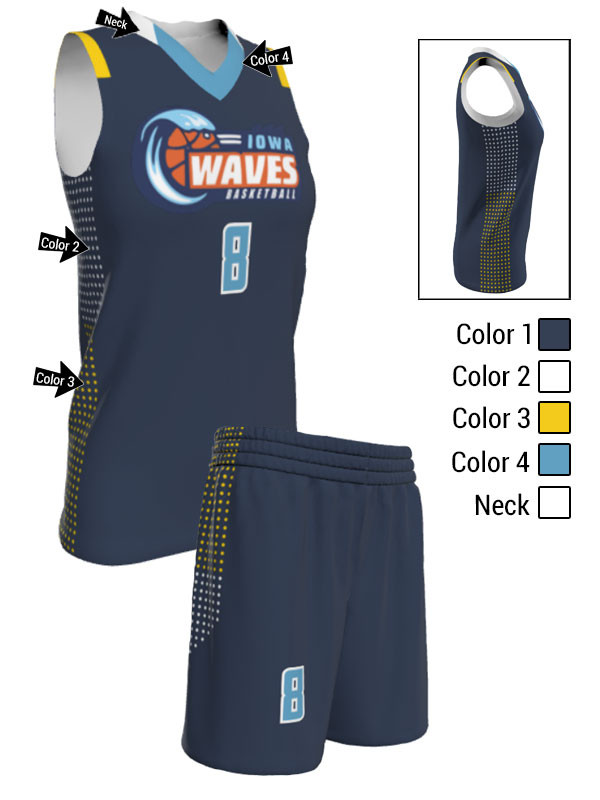 Quick Ship - Womens/Girls "Arch" Custom Sublimated Basketball Uniform