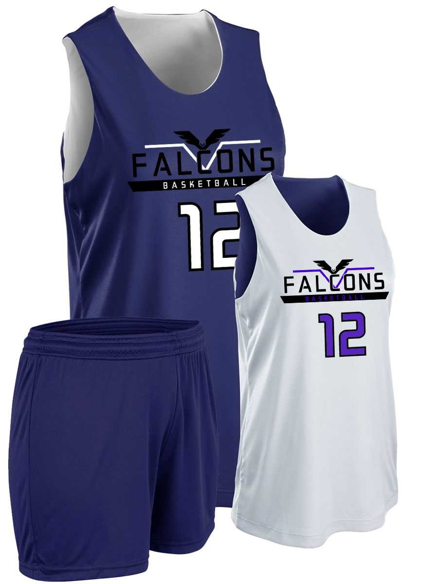 Womens/Girls "Court Vision" Decorated Reversible Basketball Set - All ...
