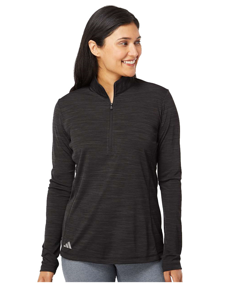 Womens Adidas "Lightweight Melange" 1/4 Zip Coaches Pullover - All ...