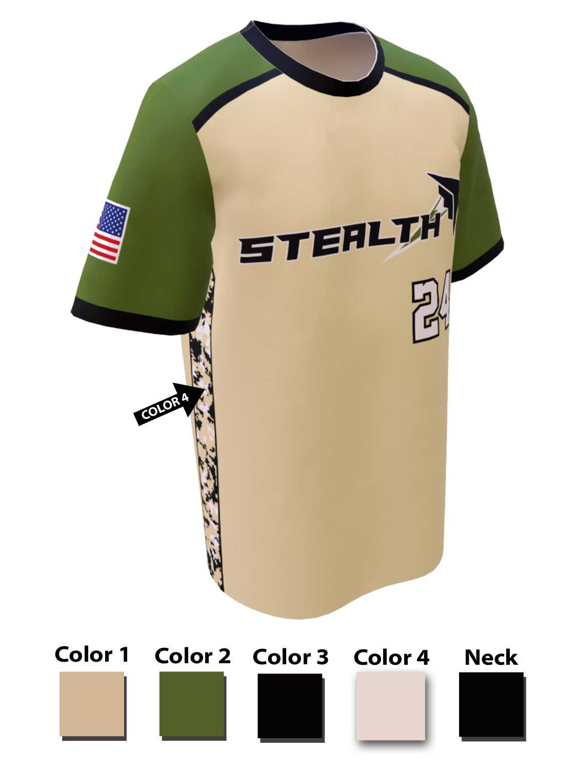 Control Series - "Digital Camo Hunter" Custom Sublimated Baseball Jersey