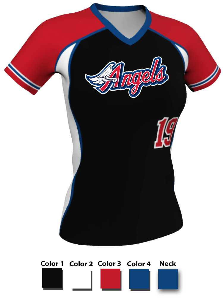 Control Series - Premium "Stunner" Custom Sublimated V Neck Softball ...