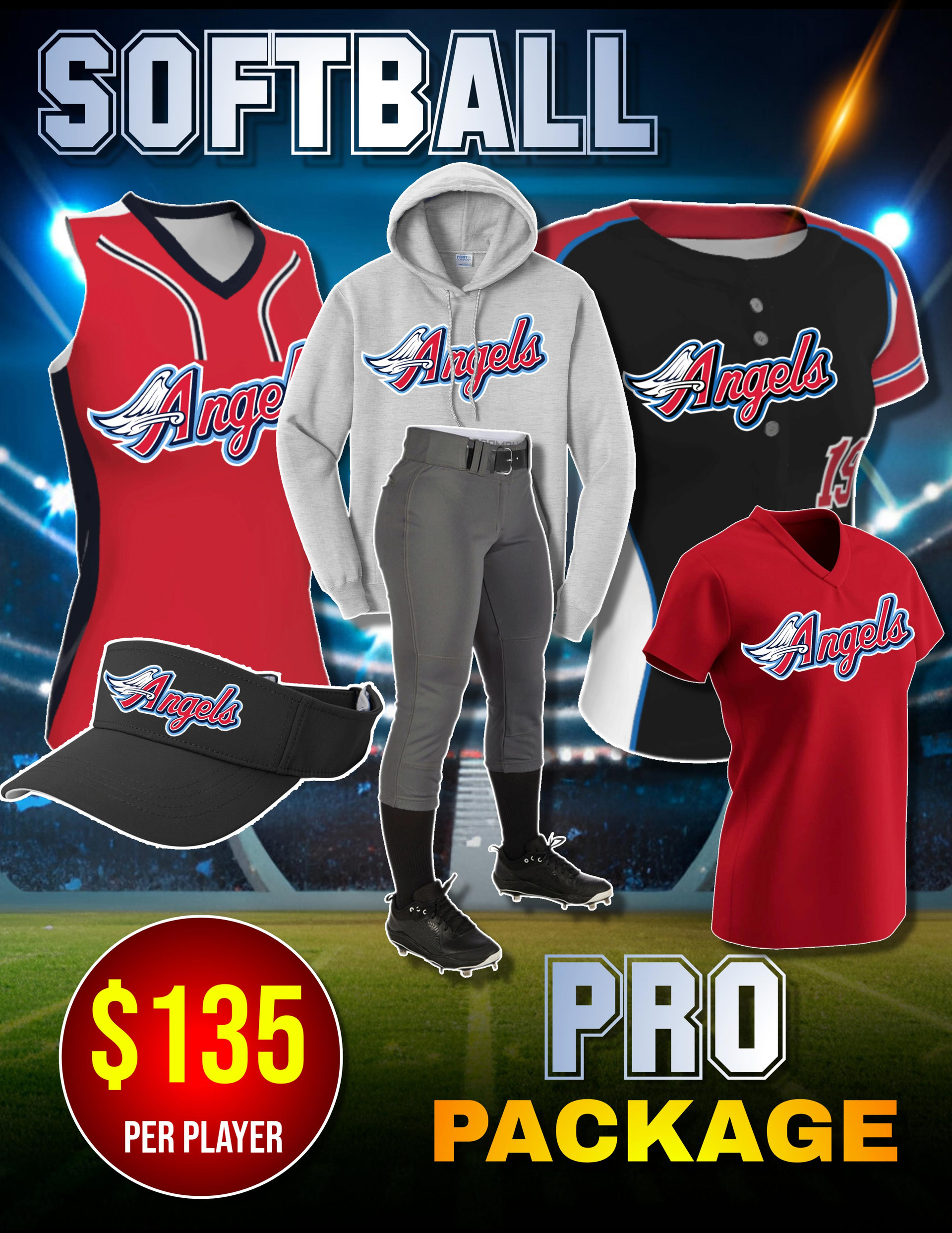 Softball - Custom Sublimated Uniforms - Package Deals - All Sports Uniforms