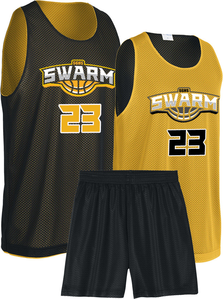 Adult/Youth "Court Vision" Decorated Reversible Basketball Set - All ...