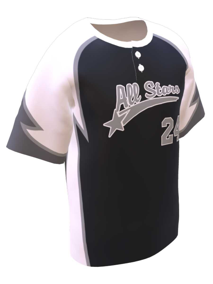 2 Button Sublimated Baseball Jerseys | Control Series Jersey