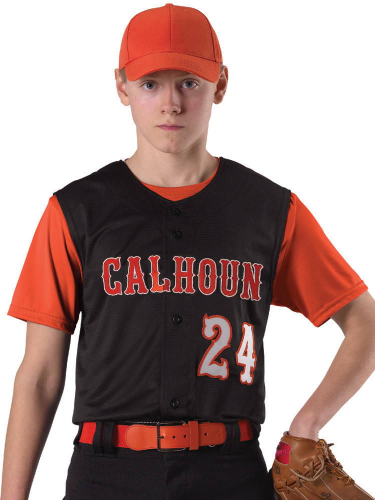 Youth Button Front Jerseys | Button Front Baseball Vest