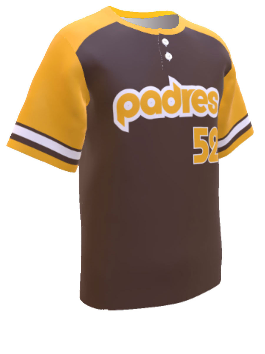 2 Button Sublimated Baseball Jerseys | Control Series Jersey