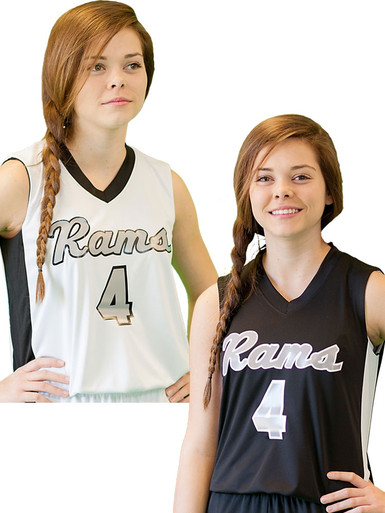 Womens "Bulldog" Reversible Basketball Jersey - All Sports Uniforms