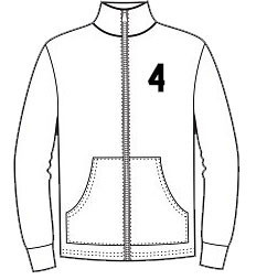 EMBROIDERED Numbers - Upper Chest - All Sports Uniforms