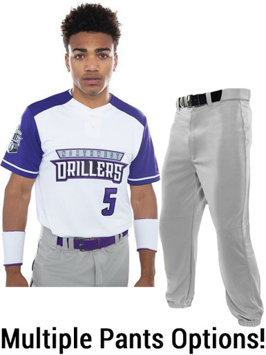 Adult/Youth "Smooth Performance Save" Two Button Baseball Uniform Set ...