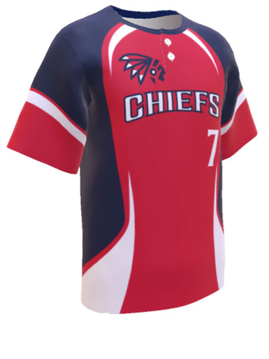 Control Series Premium - "Chief" Custom Sublimated 2 Button Baseball Jersey