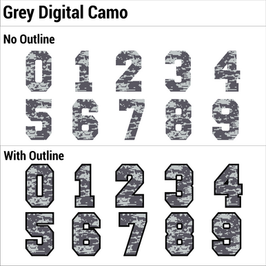 Digital Camo Numbers - All Sports Uniforms