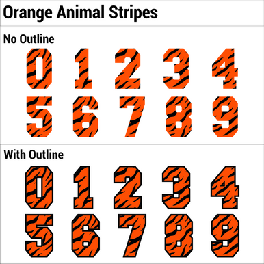 Animal Stripes Numbers - All Sports Uniforms