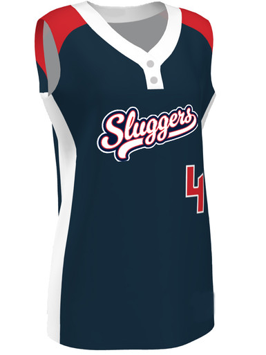 Control Series Premium "Impact" Custom Sublimated Sleeveless 2 Button Softball Jersey - All ...