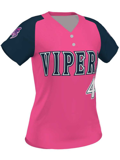 Control Series Premium "Viper" Custom Sublimated 2 Button Softball Jersey - All Sports Uniforms