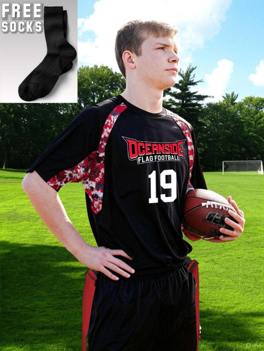 Adult "Digital Camo Raider" Flag Football Uniform Set - All Sports Uniforms