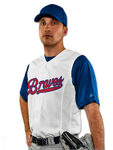 Adult "Classic Sleeveless Innovator" Button Front Baseball Jersey - All ...