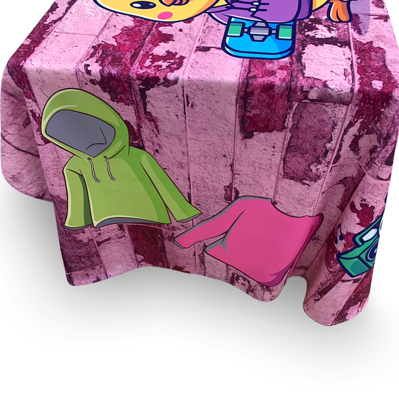 4-Sided Closed-Back Edge to Edge Custom Printed Tablecloth