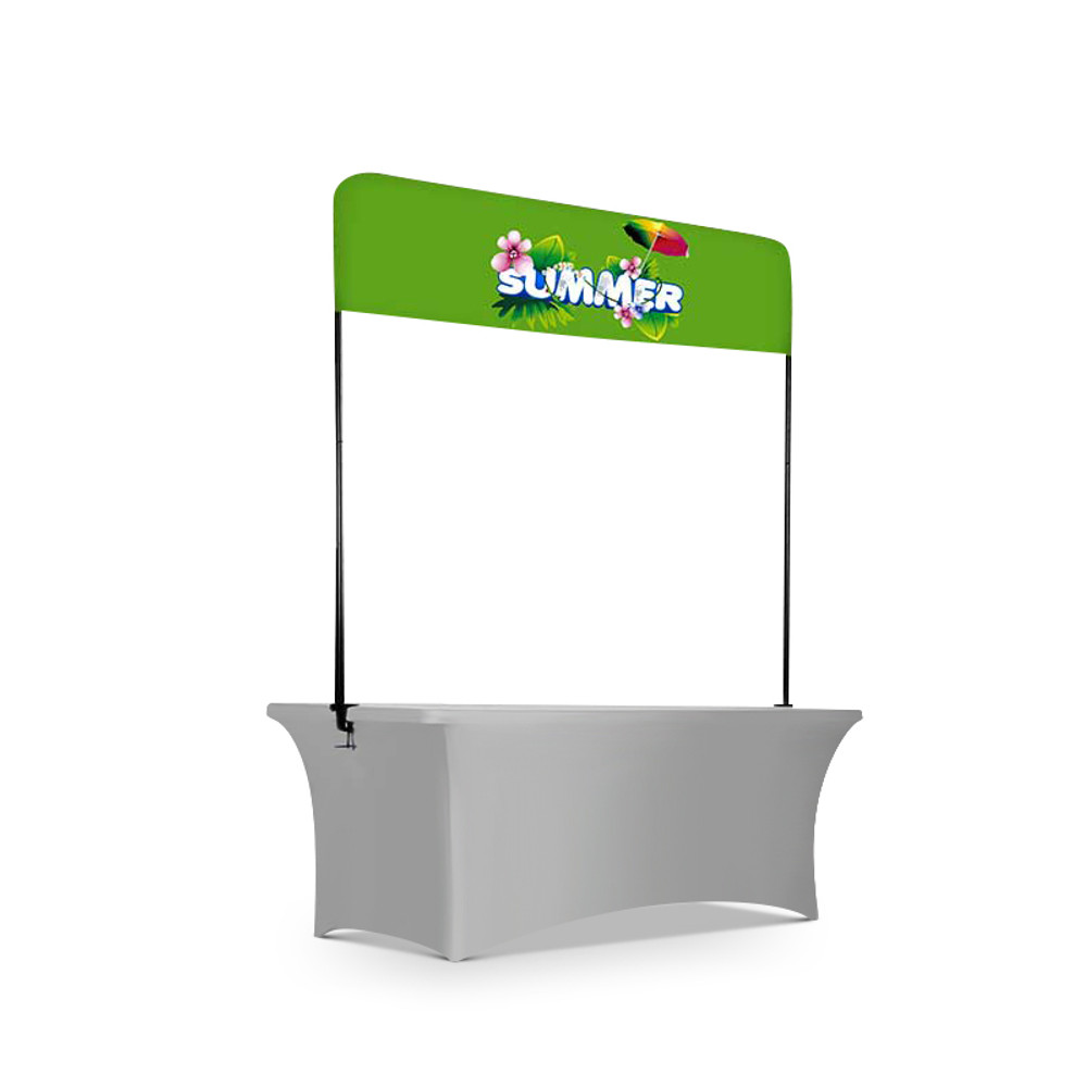 5 Benefits of Using a Tabletop Overhead Banner - Custom Banner Lab