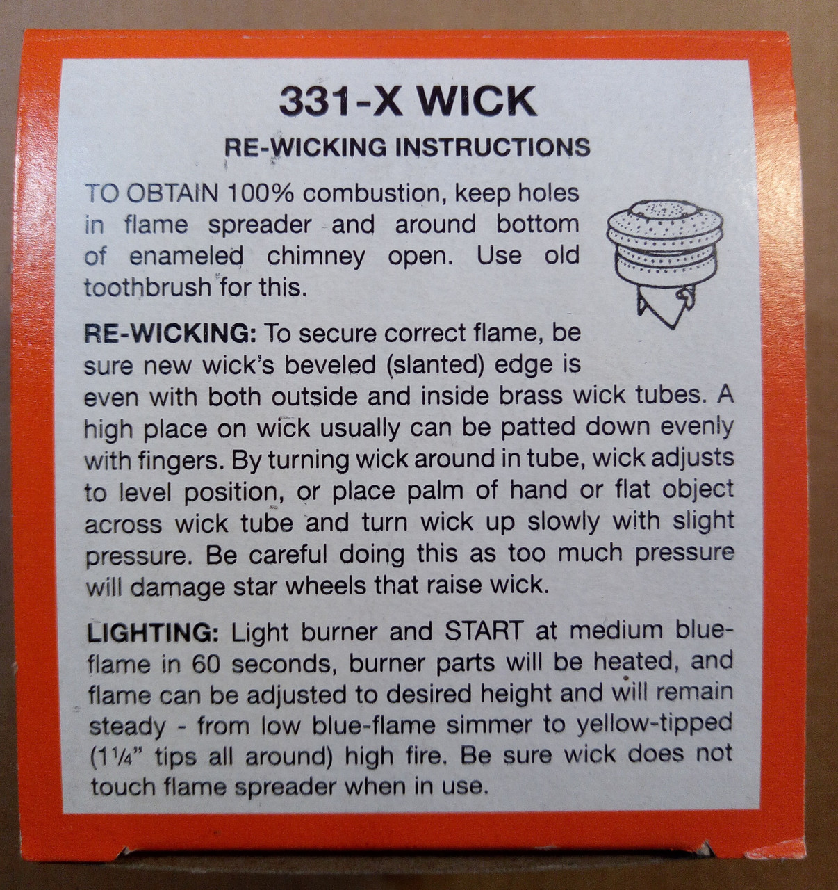 Perfection 331X Stove wick, for Perfection stoves with blue chimney.