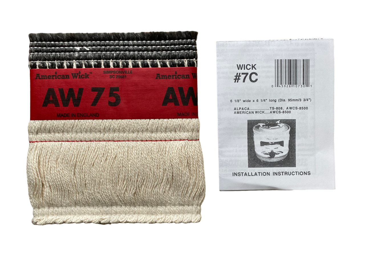 Wick #7C for Alpaca TS-707, 800, TS-808; AWSC-85, 8500, TS-909