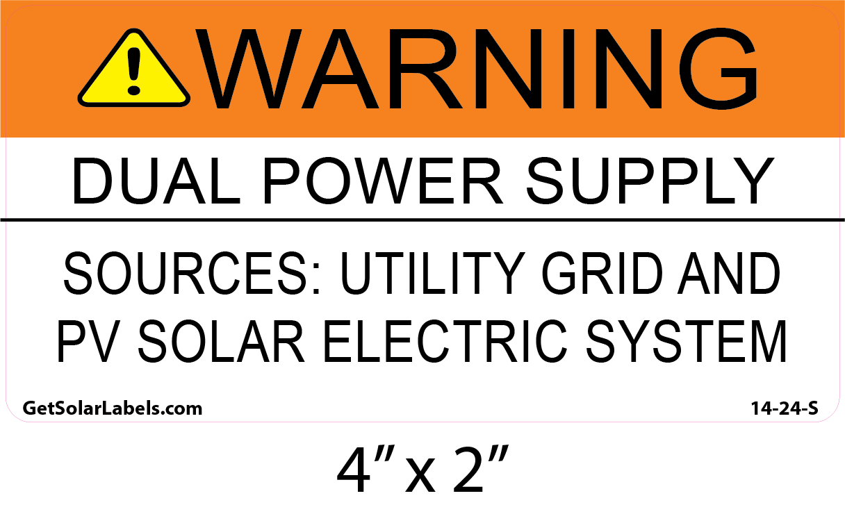 14-24 Dual Power Supply - Get Solar Labels
