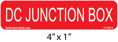 11-03 DC Junction Box - Get Solar Labels