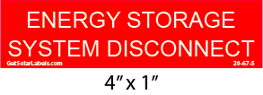 20-67 Energy Storage System Disconnect