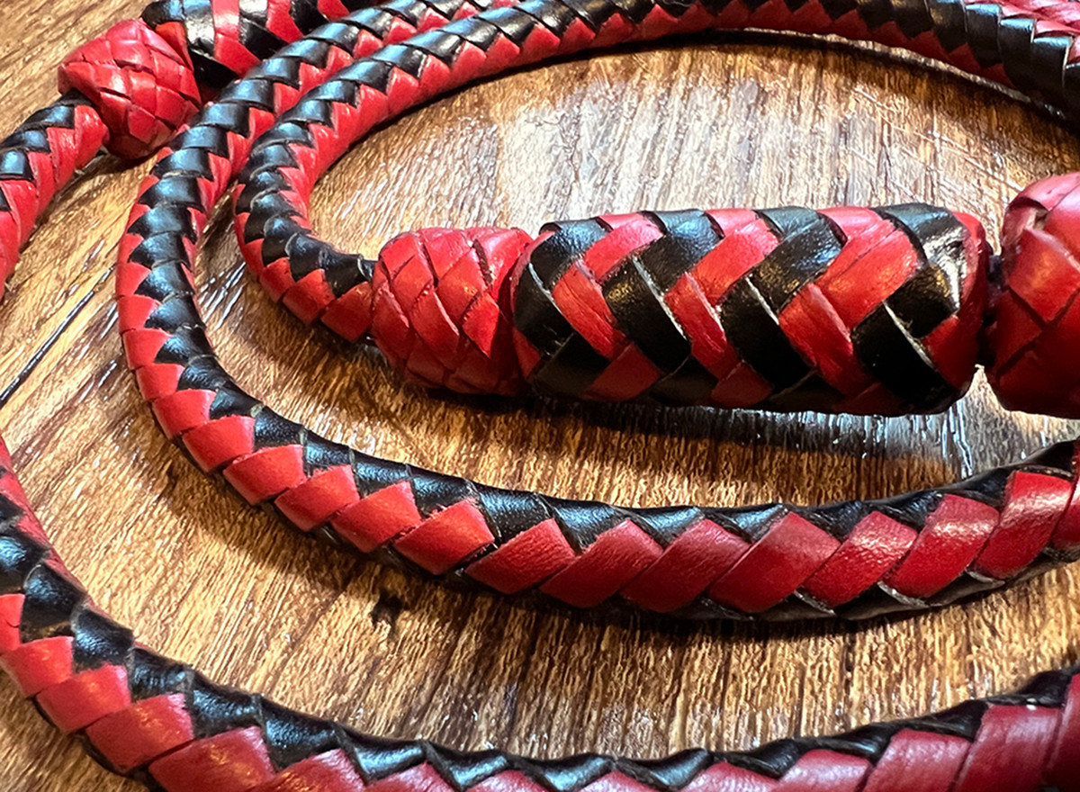 Hand Braided Leather Lead - Farm Diggity