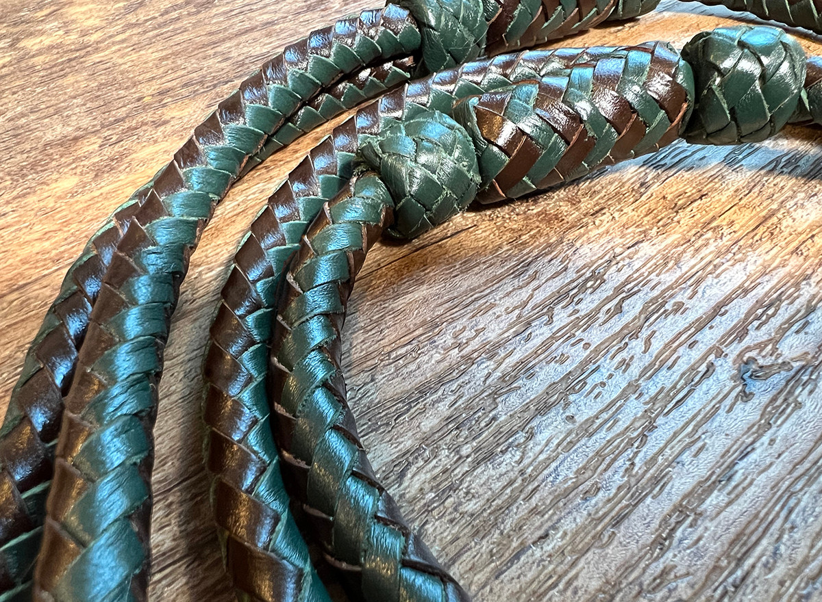 Hand Braided Leather Lead - Farm Diggity