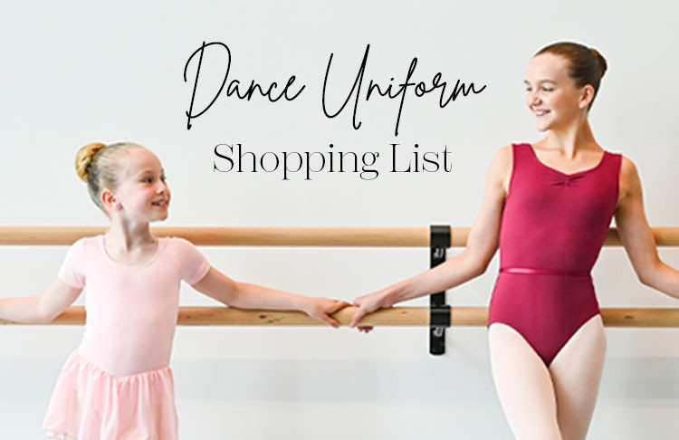 Dance Uniform Shop Shopping List - Move Dance