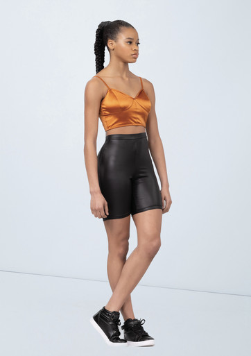 Weissman Satin Crop Top Move Dance