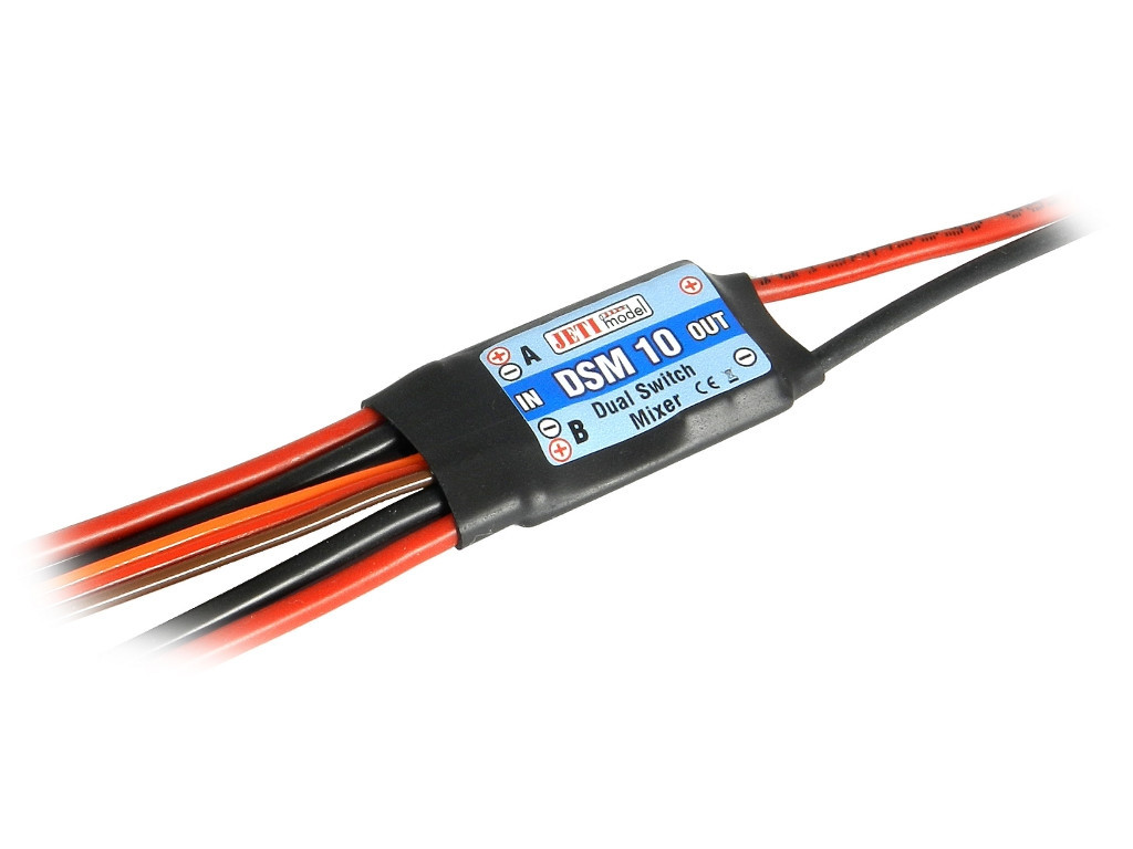 Jeti Model Dual Redundant Electronic Switch w/ Magnetic Key, DSM 10 ...