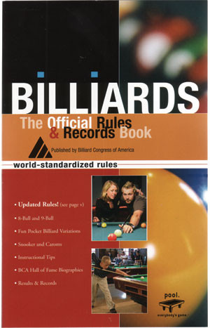 Official Rules and Records Book from the BCA | BorderBilliards.com