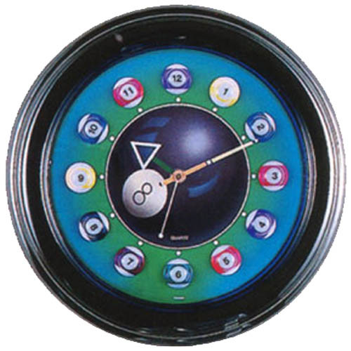 Neon Billiard Ball Clock | BorderBilliards.com