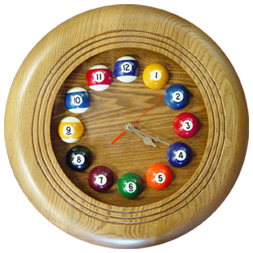 Circular Pool Ball Clock | BorderBilliards.com