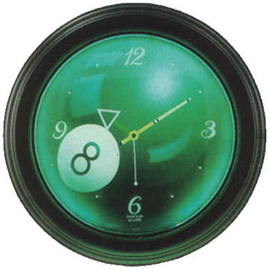 Neon Eight Ball Clock | BorderBilliards.com