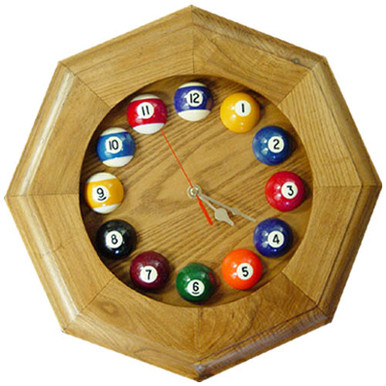 Octagon Pool Ball Clock | BorderBilliards.com