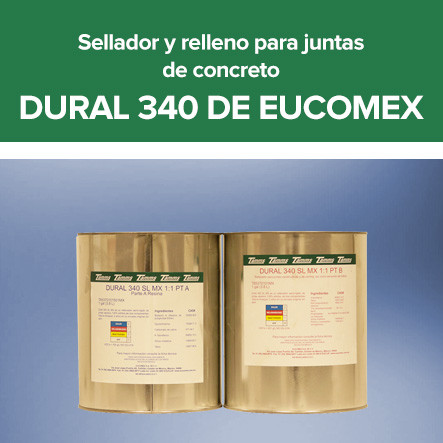 Sellador y relleno para juntas de concreto - Dural 340 de Eucomex - CTRES