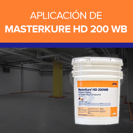 Aplicación de MASTERKURE HD 200 WB - CTRES
