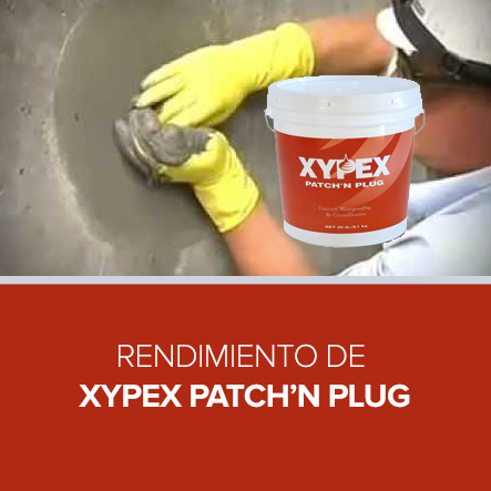 Rendimiento de Xypex Patch'n Plug - CTRES