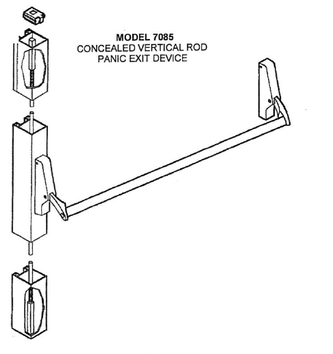 Calibre - 7085 Series - Concealed Vertical Rod Panic Exit Device