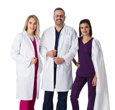 Greentown Unisex Full-Length Snap Button Medical Lab Coat